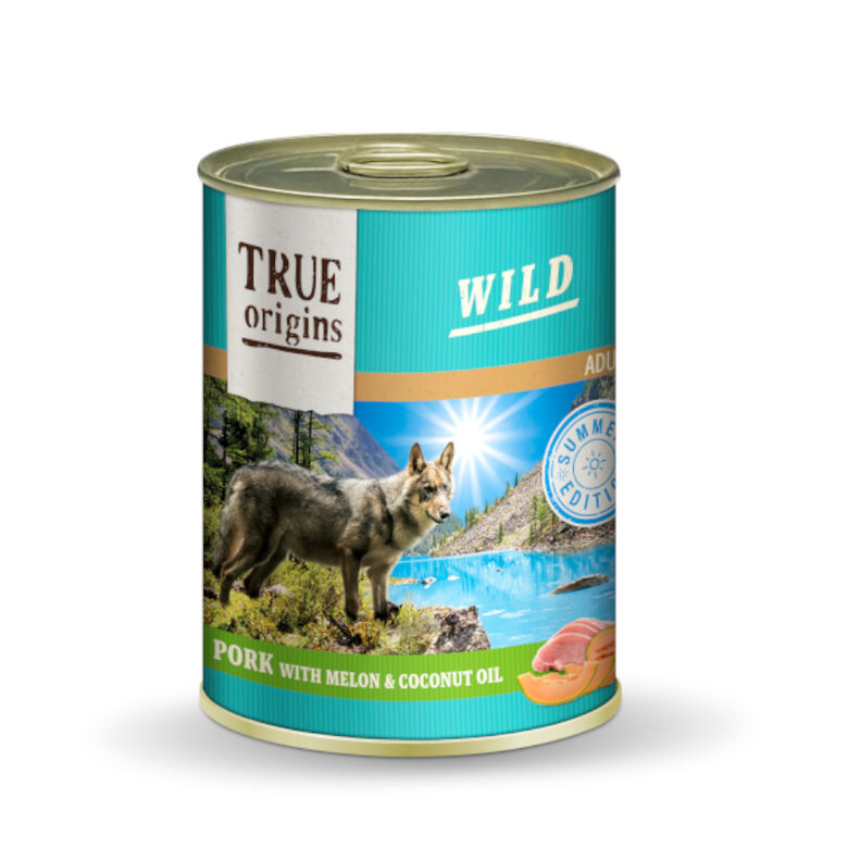 True Origins Wild Summer Carne de porco com melão e óleo de coco em ...