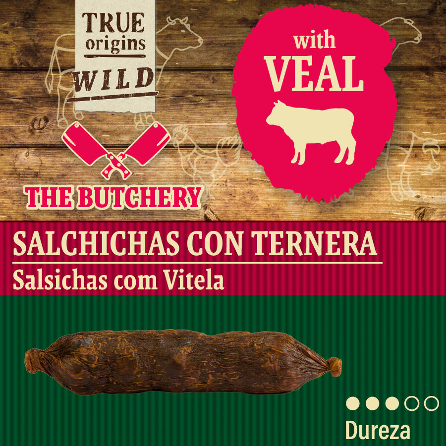 200 uds. True Origins Bolsa Salchichas Ternera Snack para perros ...