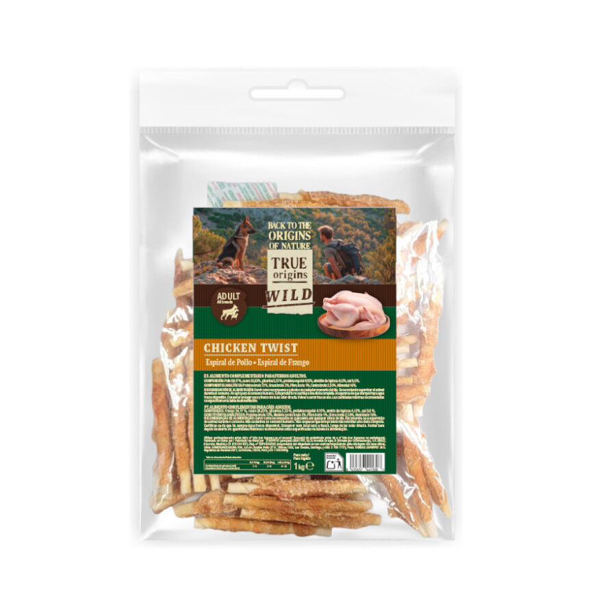 1 kg True Origins Twists Pollo Snacks para perros | Tiendanimal