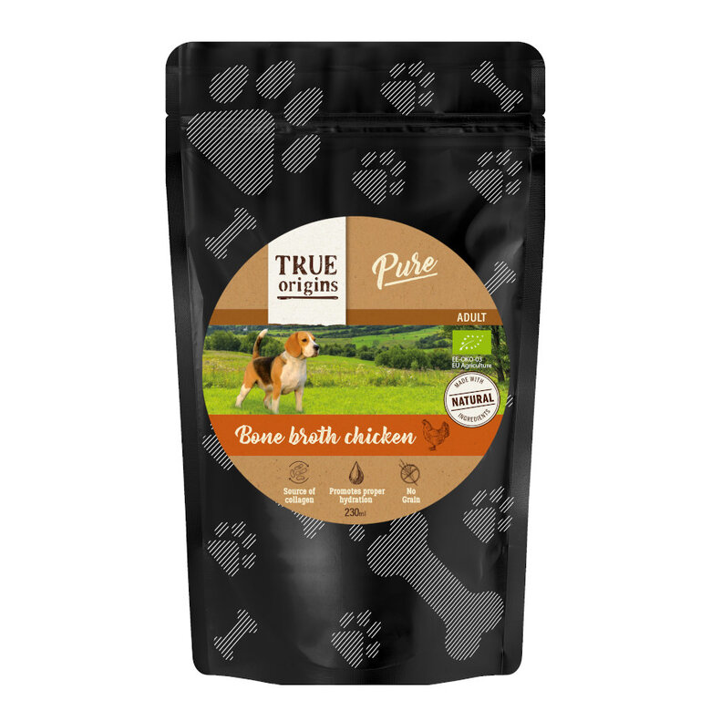 True Origins Pure Caldo de Ossos de Frango saquetas para cães | Tiendanimal