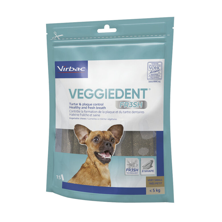 Virbac Snacks Dentários VeggieDent Fresh para cães mini | Tiendanimal